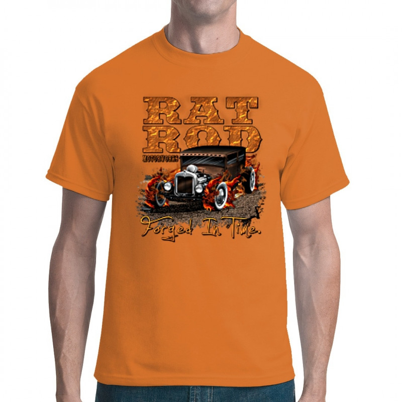 Hot Rod Motiv: Rat Rod Motorworks forged Time - T-Shirt selbst ...