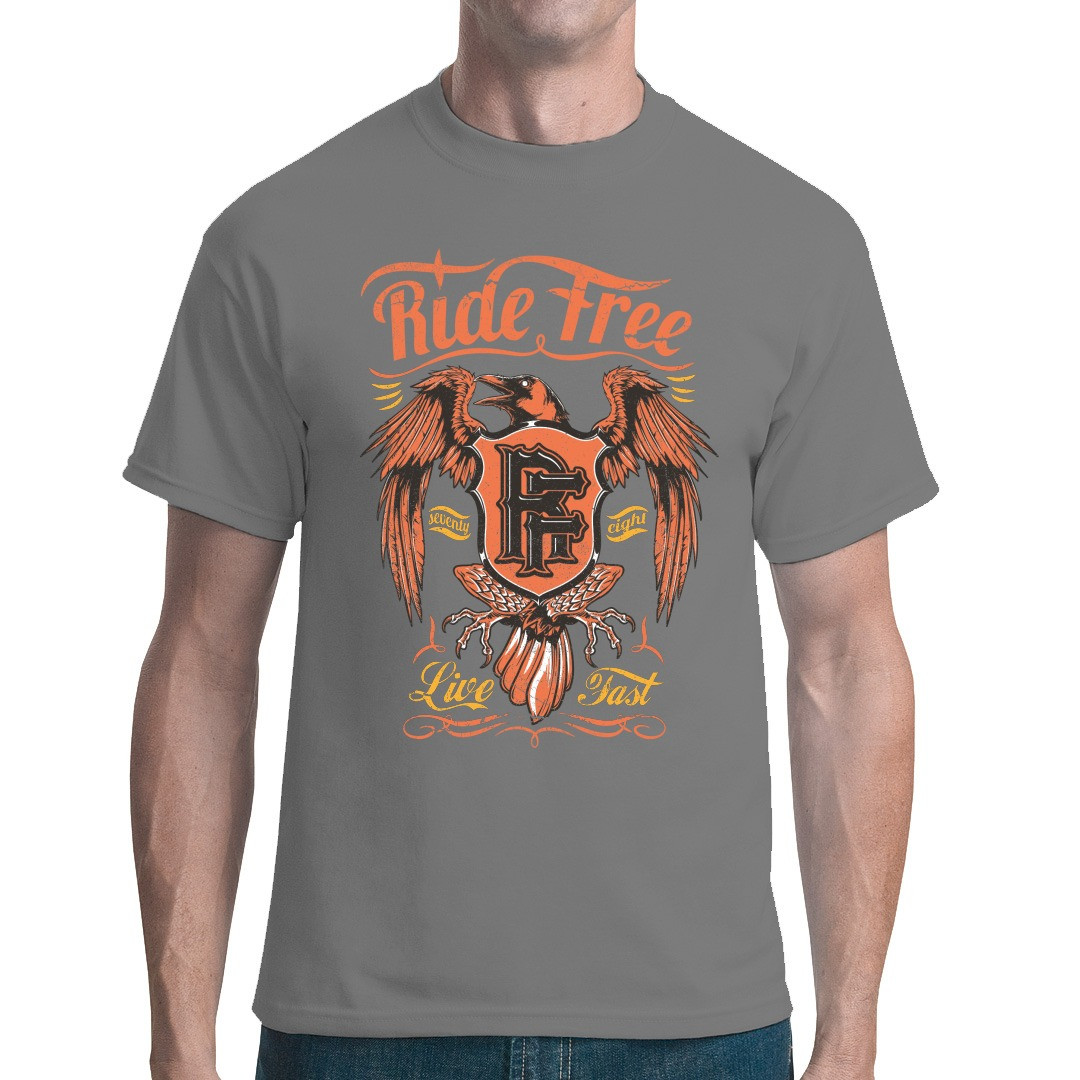 Ride free - live fast - T-Shirt selbst gestalten + drucken /// Im-Shirt.de
