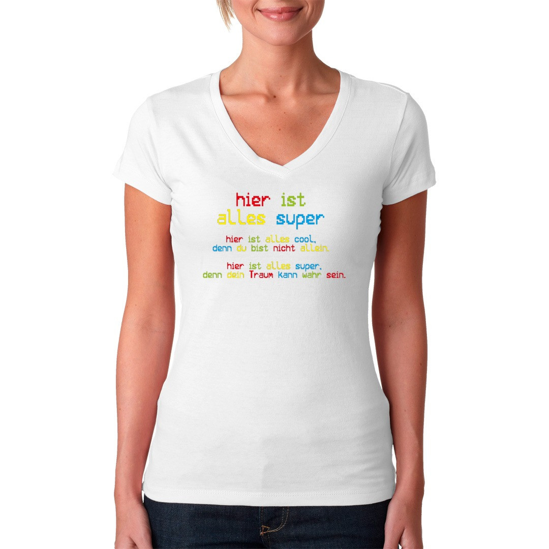 WA 3159 Hier ist alles super - T-Shirt selbst gestalten + drucken ...