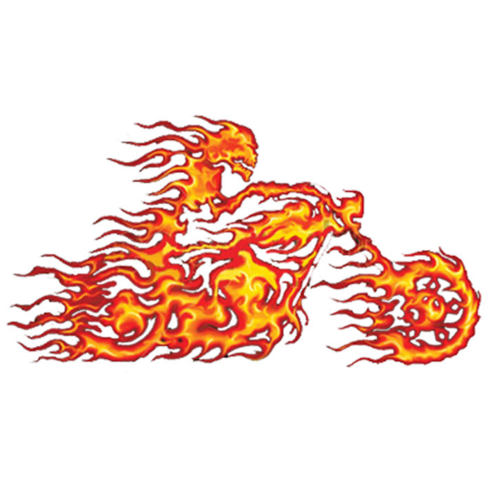 WS 13445 Flaming Bike, Motorrad, Fire, Mystik - T-Shirt selbst ...