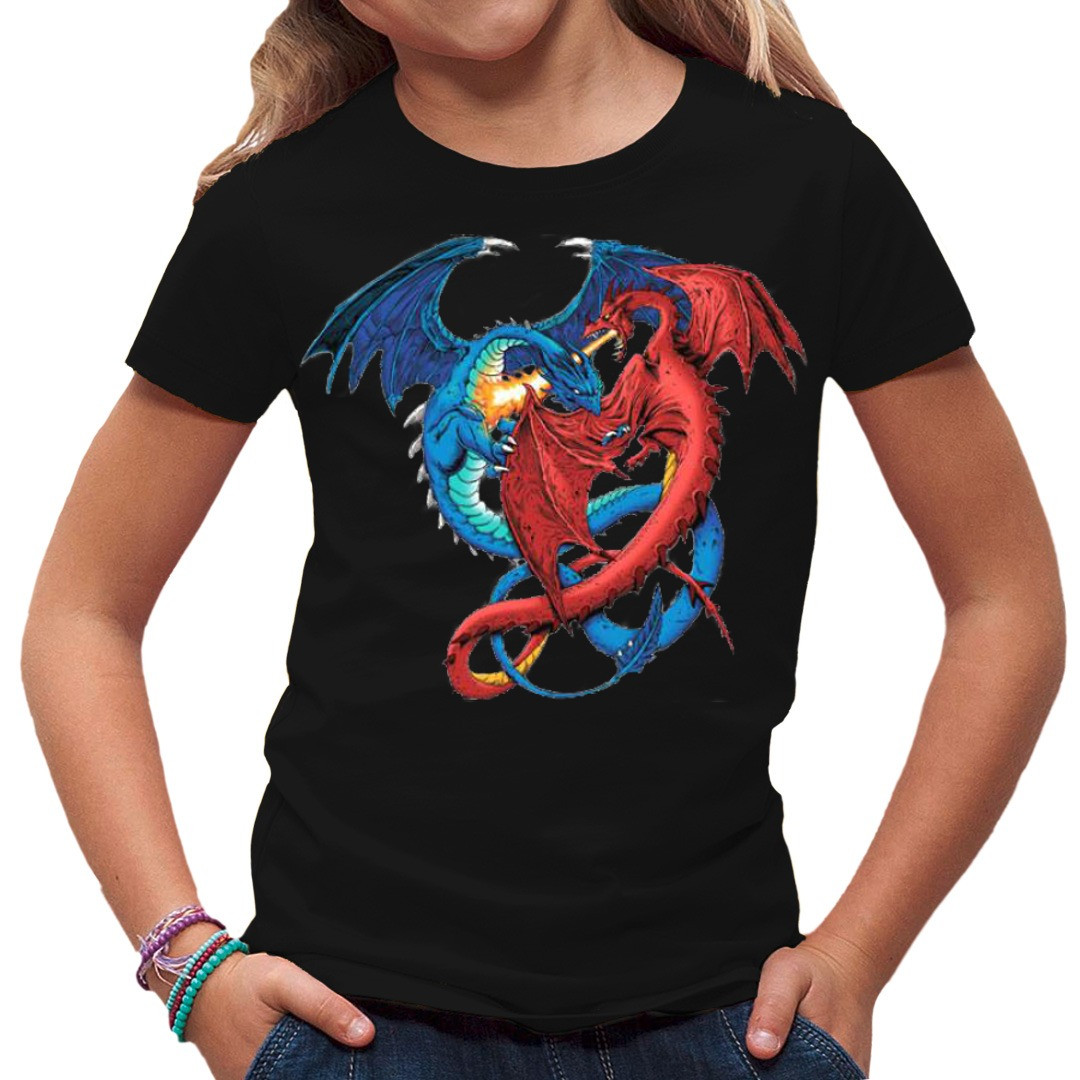Fantasy Motiv: Kämpfende Drachen - T-Shirt selbst gestalten + drucken ...