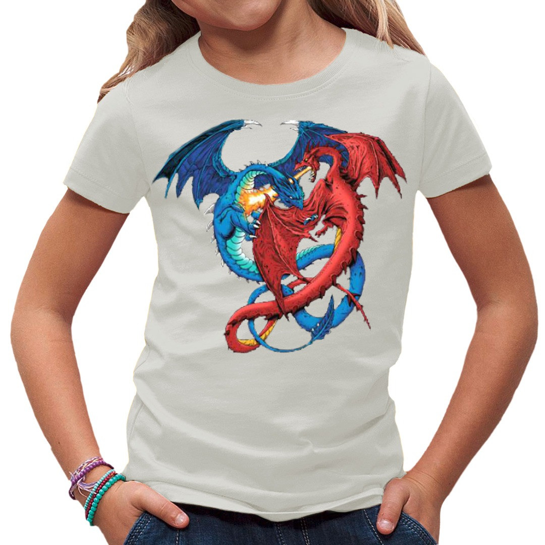 Fantasy Motiv: Kämpfende Drachen - T-Shirt selbst gestalten + drucken ...