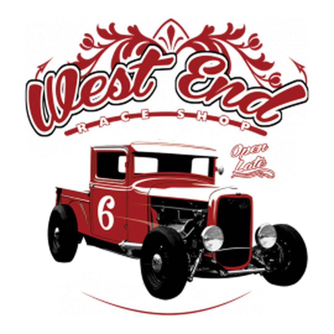 Hot Rod: West End Race Shop - T-Shirt selbst gestalten + drucken /// Im ...