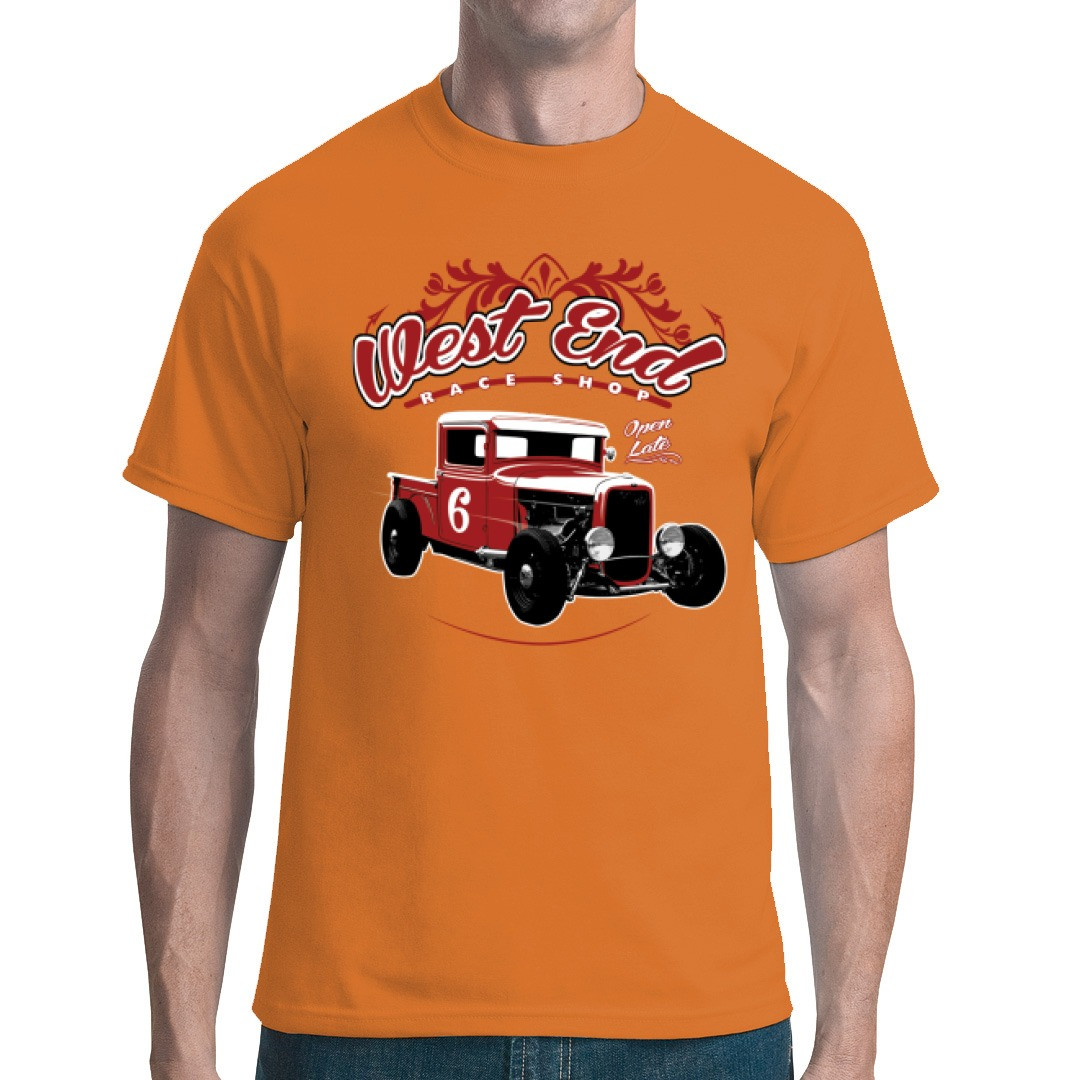 Hot Rod: West End Race Shop - T-Shirt selbst gestalten + drucken /// Im ...
